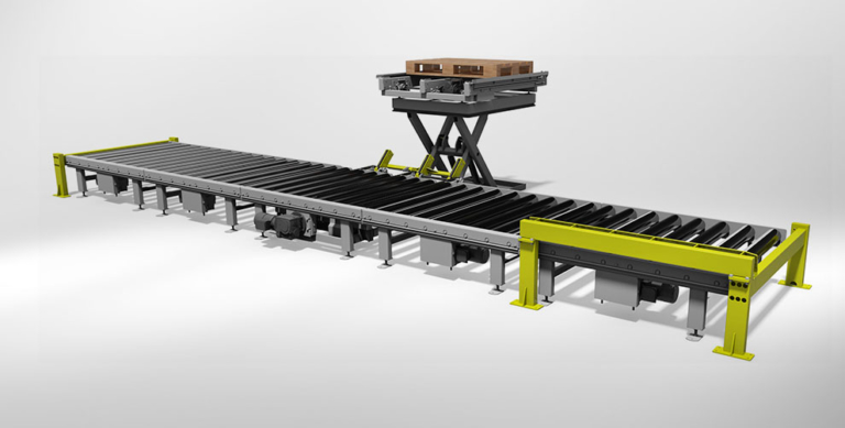 Conveying technology for pallets | Rollenbahn Paletten | ALFOTEC